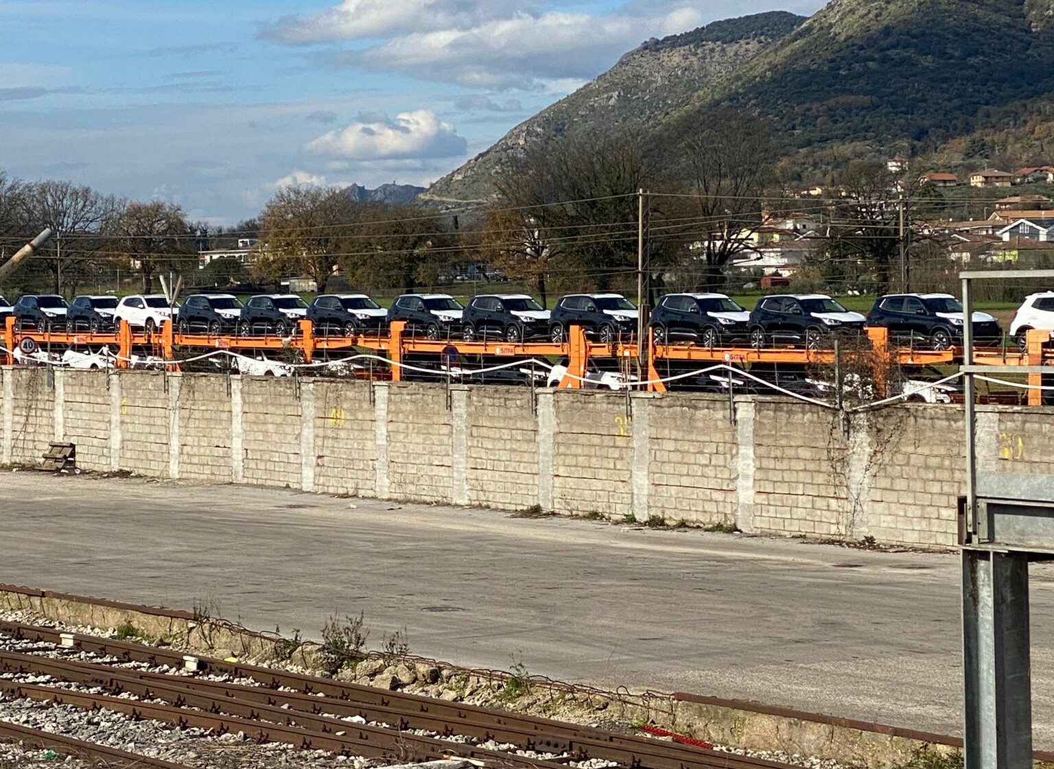 Primo treno di auto elettriche in import per Automar dal porto di Gioia ...