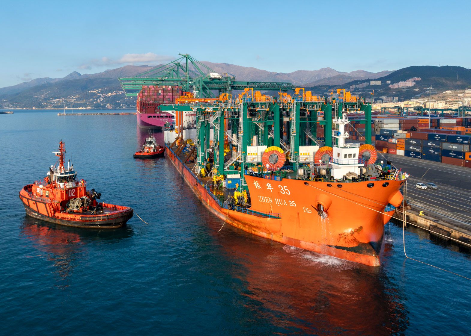 Approdate al Psa Genova Pra' le sei nuove gru E-Rtg di Zpmc - Shipping Italy